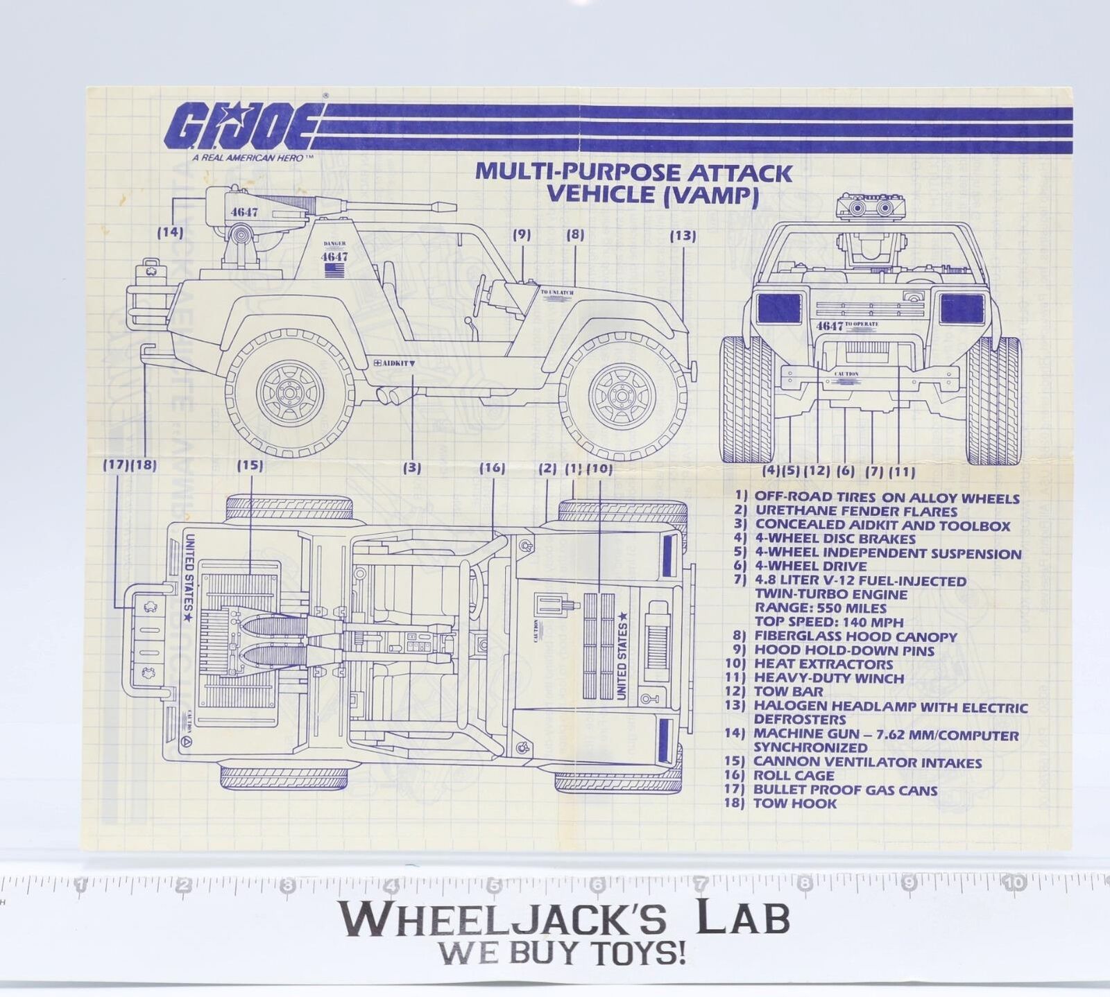 Multi-Purpose Attack Vehicle VAMP 1982 ORIGINAL Instructions Blueprints ...