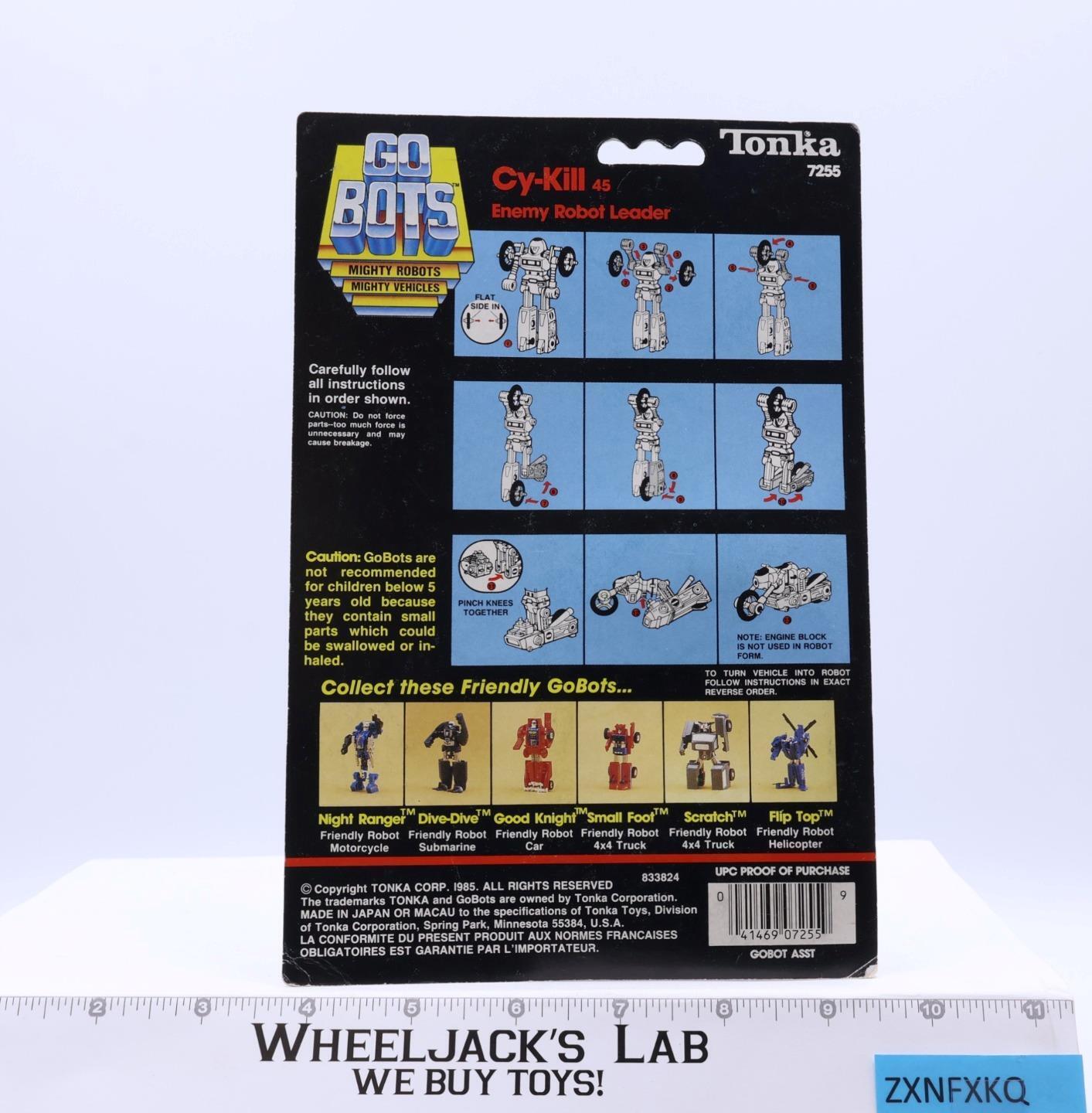 Cy-Kill Enemy Robot Leader Car Gobots 1985 Tonka Action Figure NEW MOSC ...