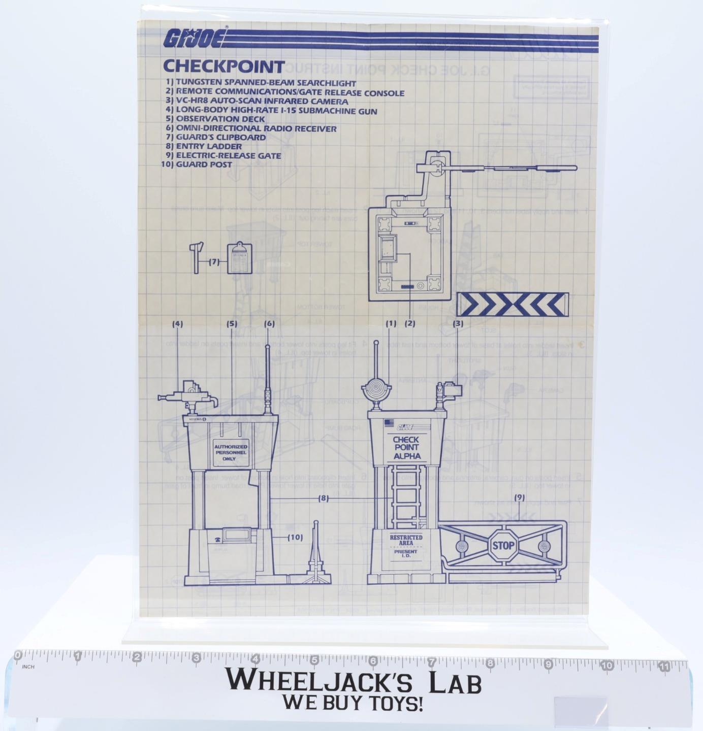 Checkpoint 1985 ORIGINAL Instructions/Blueprints G.I. Joe Hasbro Action ...