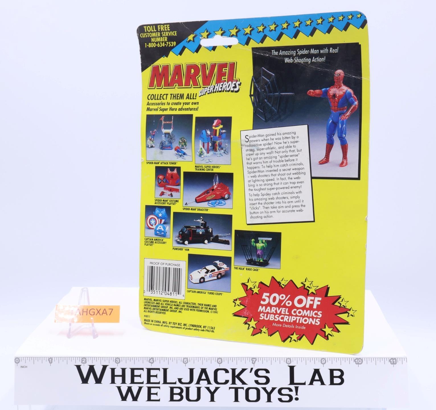 Amazing Spiderman W/Web Shooting Marvel Superheroes Figure ToyBiz 1991 ...