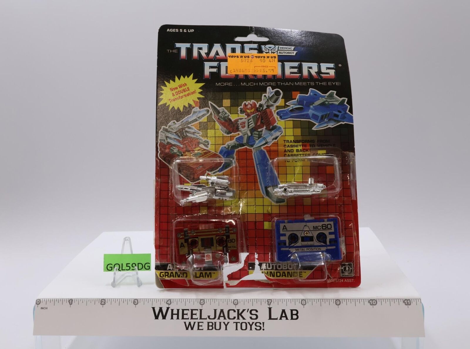 Grandslam & Raindance 100% Complete W/CARDBACK & BUBBLE G1 Transformers ...