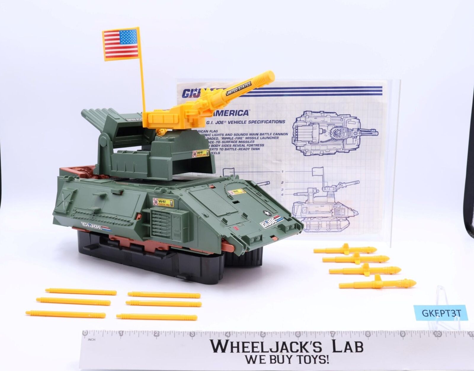 Fort America Tank 100% Complete GI Joe 1991 Hasbro Vintage Action ...