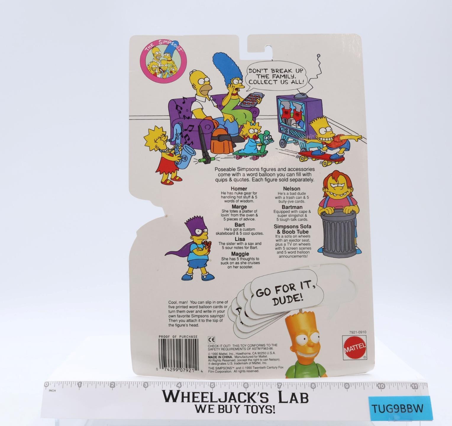 Bart The Simpsons 1990 Mattel Vintage Action Figure NEW MOC - Wheeljack ...