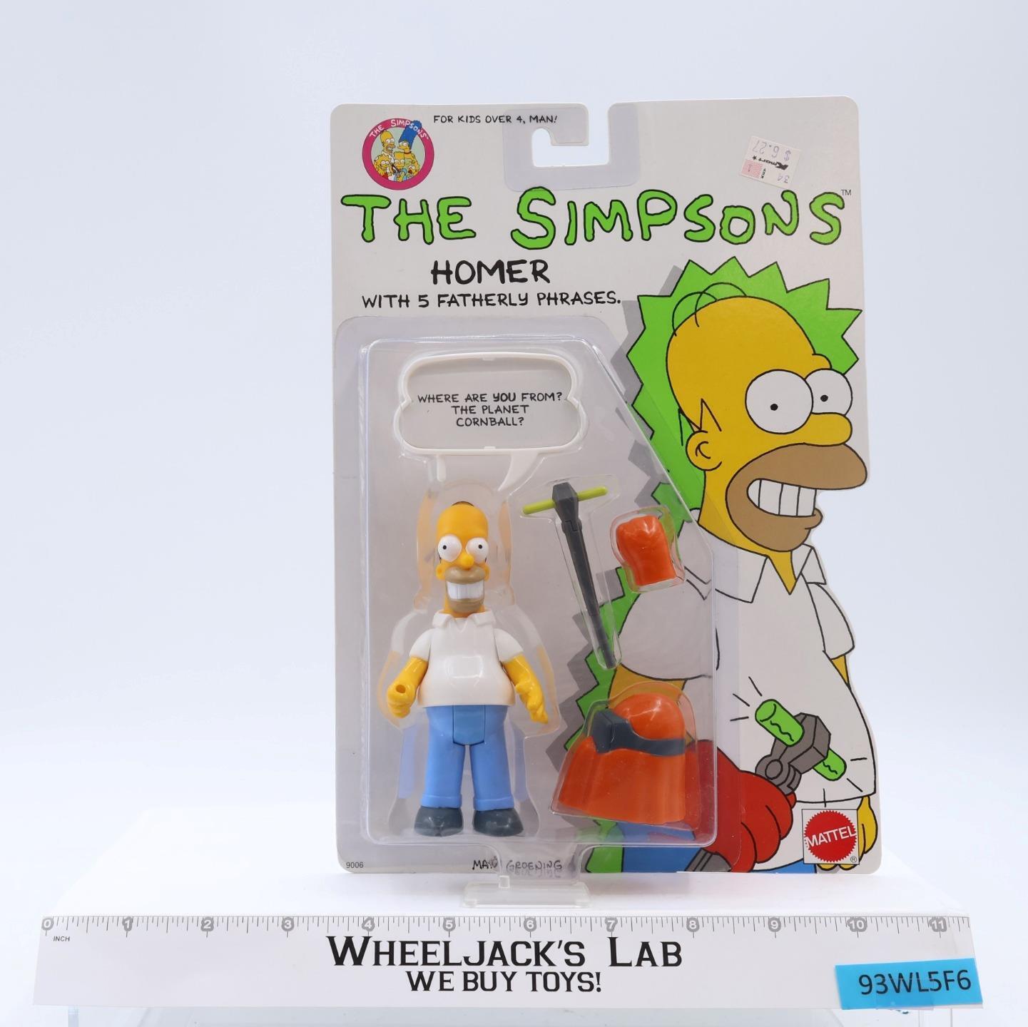 Homer The Simpsons 1990 Mattel Vintage Action Figure NEW MOC ...