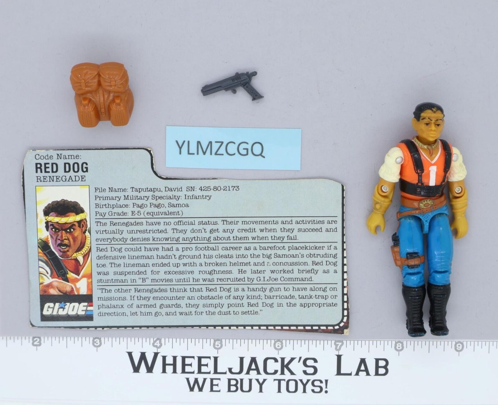 Red Dog V1 100% Complete G.I. Joe 1987 Hasbro Vintage Action Figure ...