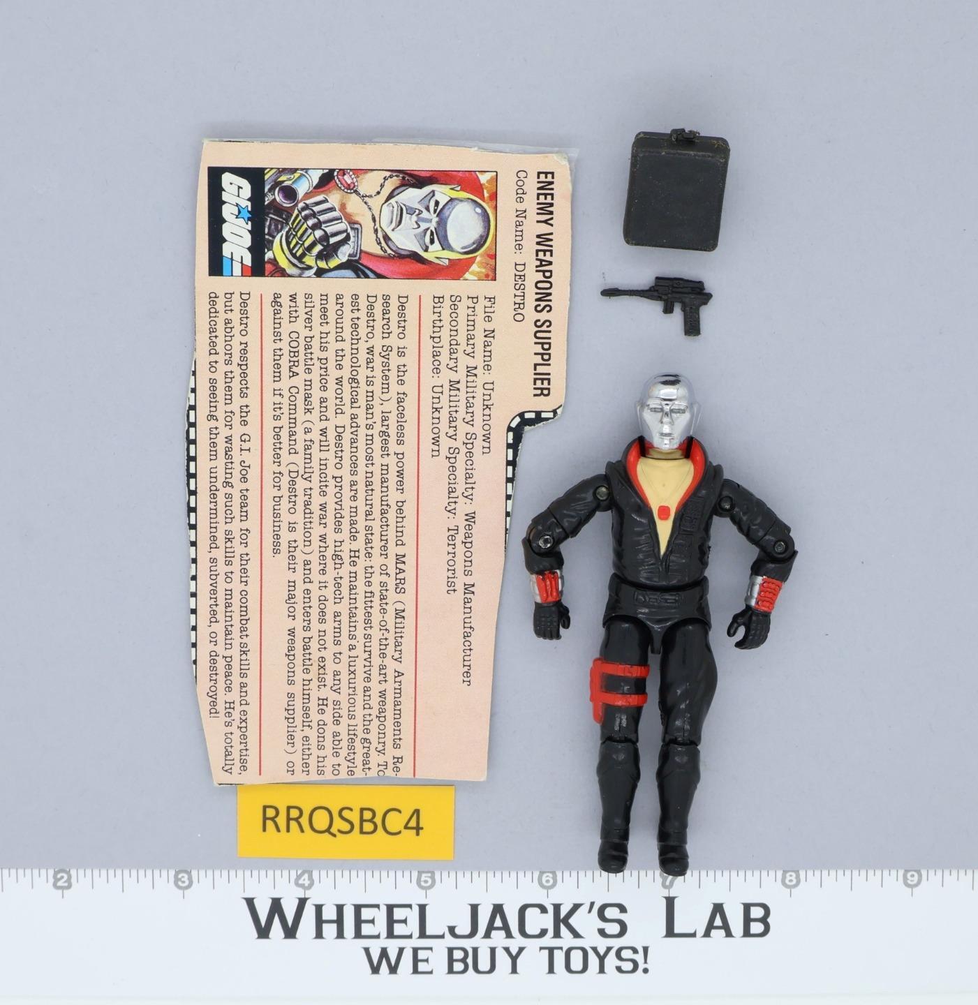 Destro V1 100% Complete G.I. Joe 1983 Hasbro Vintage Action Figure - Wheeljack's Lab