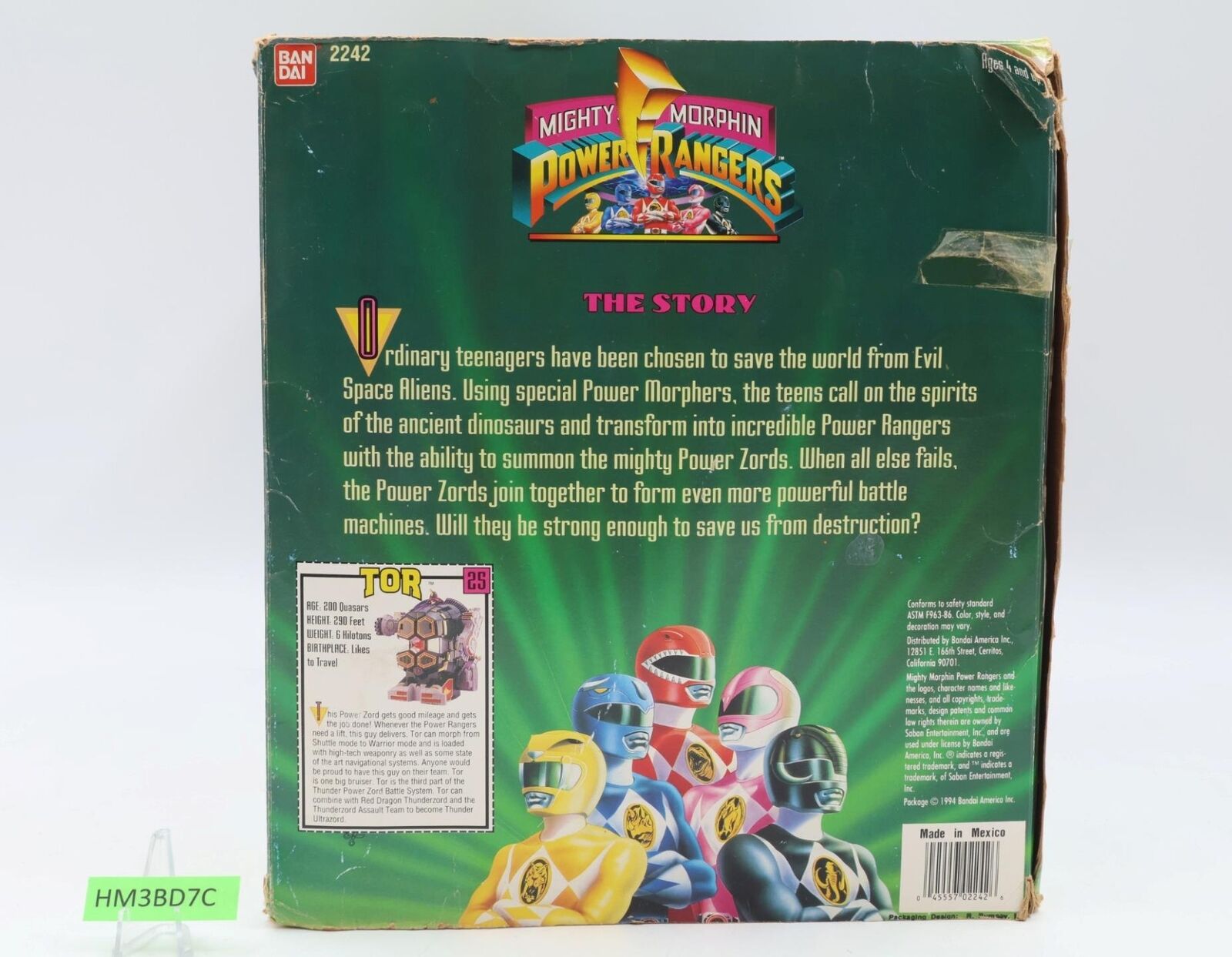 Tor the Shuttle Zord 100% Complete Mighty Morphin Power Rangers 1994 ...