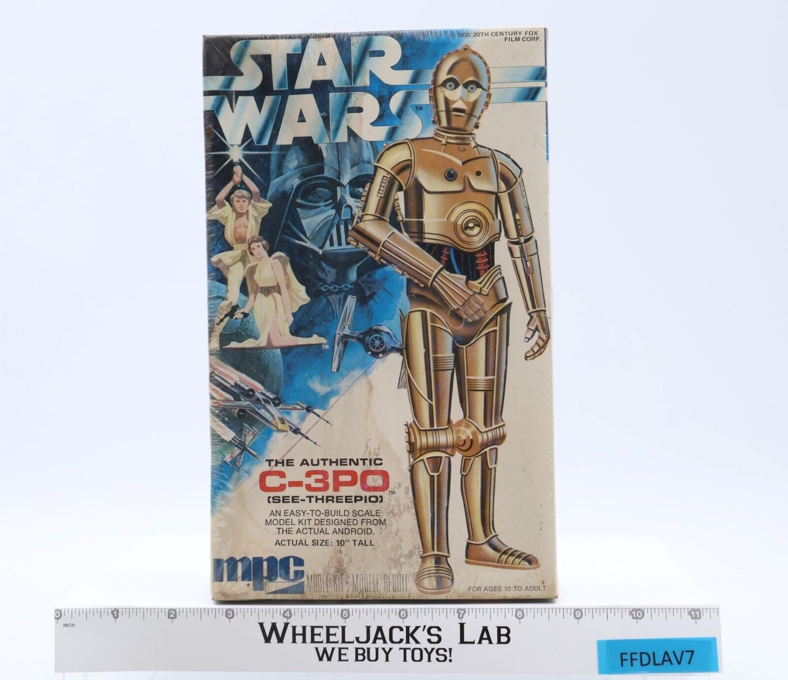 The Authentic C-3PO See-Threepio Star Wars 1977 MPC 10" Model Kit NEW ...