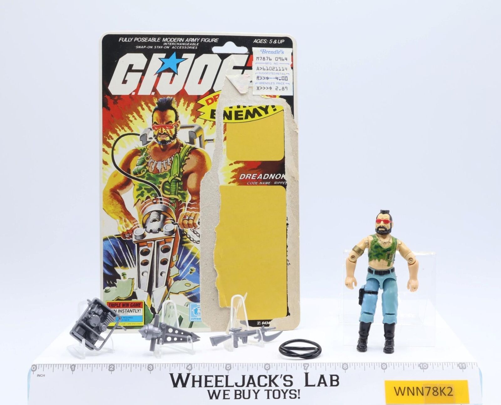 Ripper V1 100% Complete 34 Cardback 1985 G.I. Joe Hasbro Vintage Action ...