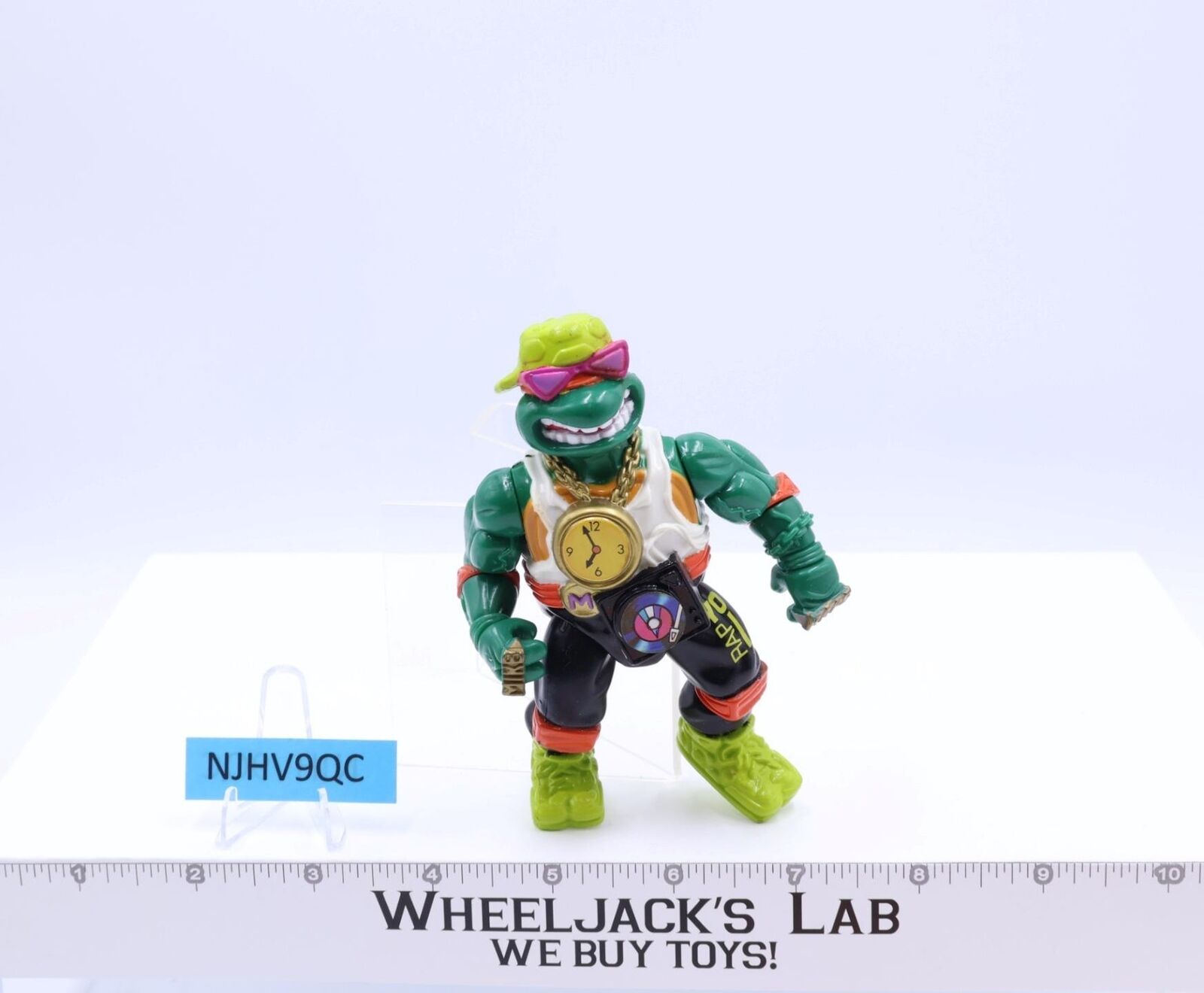 Rappin' Mike 100% Complete W/Card *UNPUNCHED* TMNT Playmates Action ...