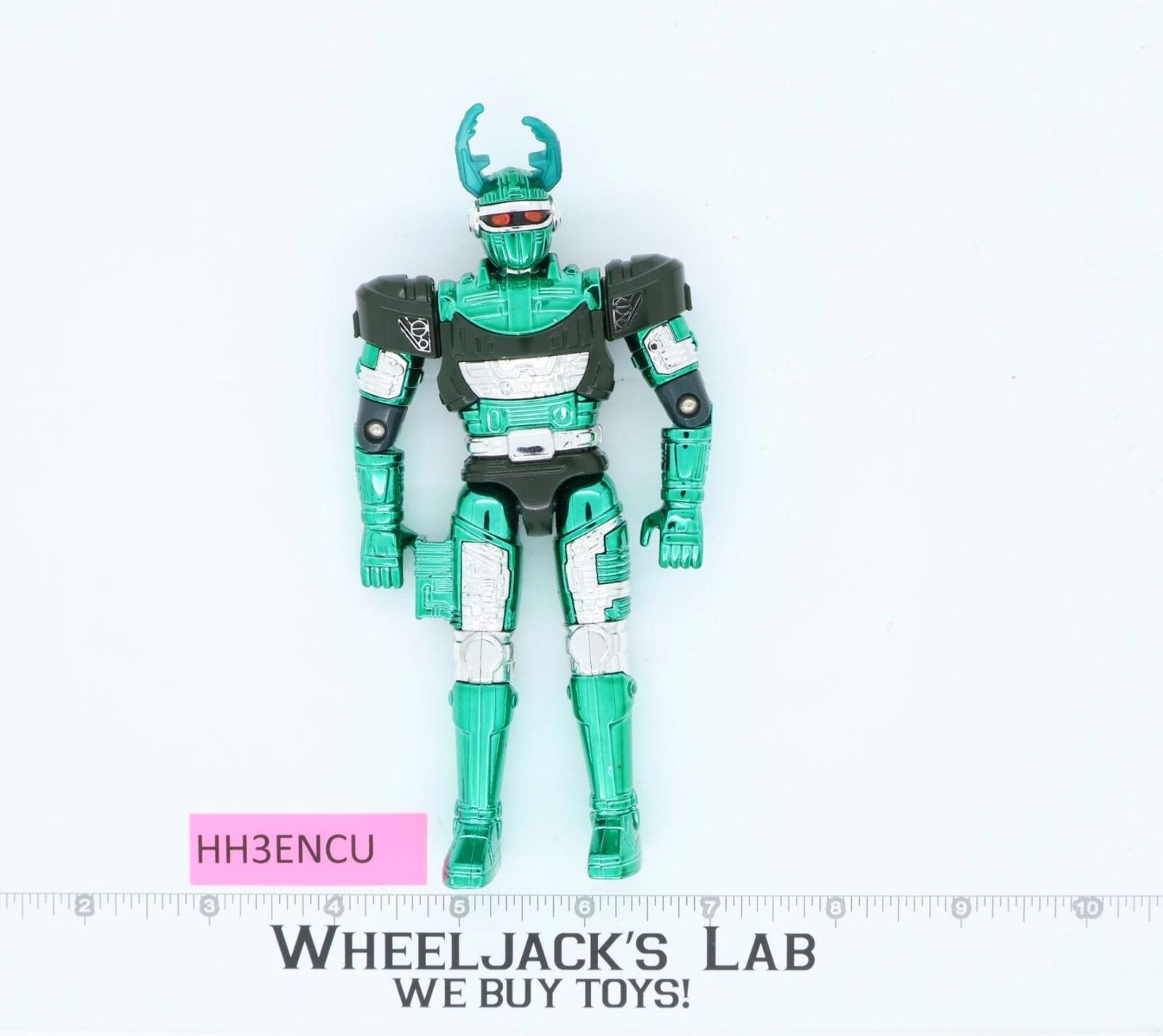 Green Hunter 6" Metallic Beetleborgs 1996 Bandai Action Figure NEAR ...