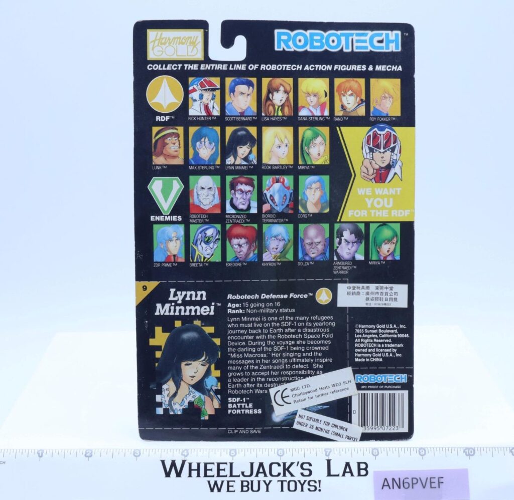 Lynn Minmei Robotech Harmony Gold Vintage Action Figure NEW MOSC SEALED - Wheeljack's Lab