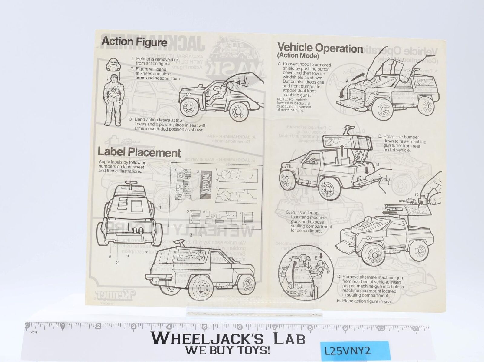 Jackhammer W/Cliff Dagger 100% Complete MASK M.A.S.K. 1985 Vintage ...