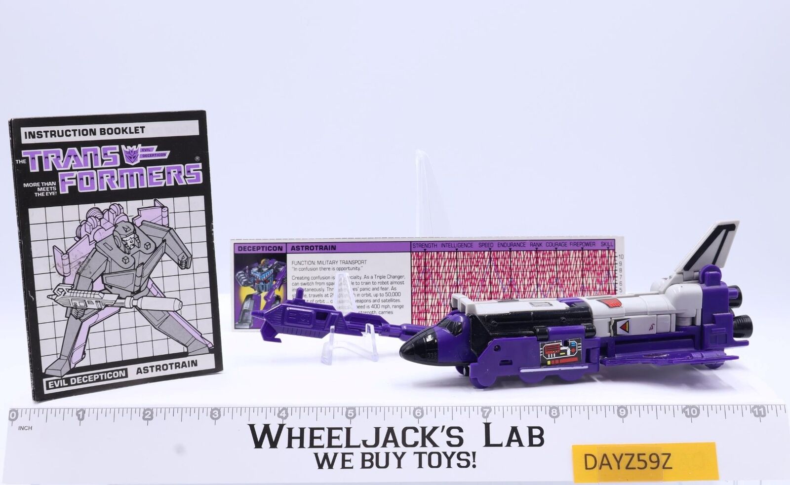 Astrotrain 100% Complete Vintage 1985 G1 Transformers Hasbro Action ...