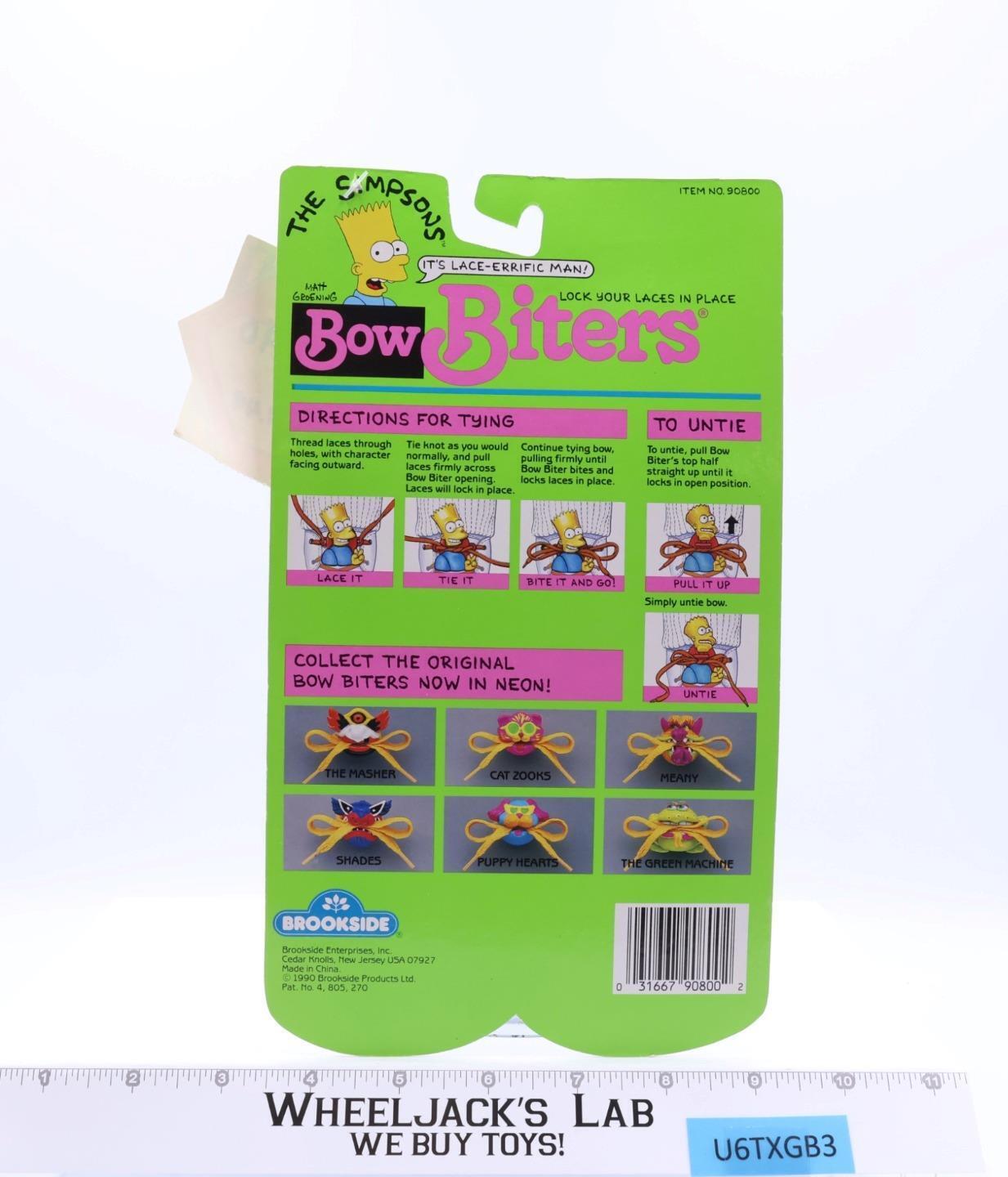 Bow Biters The Simpsons Shoe Laces Accessory 1990 Brookside NEW SEALED ...
