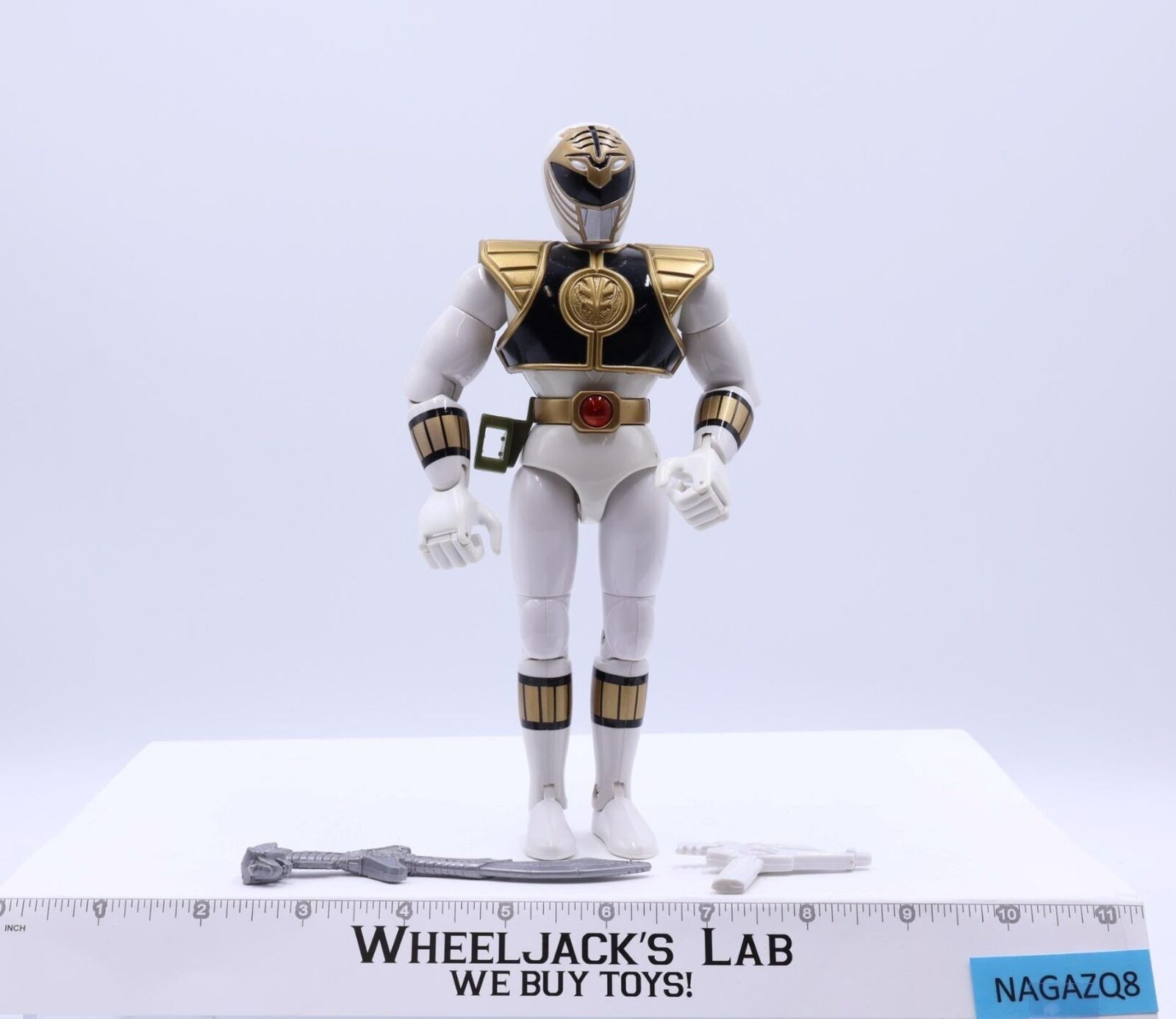 White Ranger Mighty Morphin Power Rangers 8" 1993 Bandai Action Figure ...