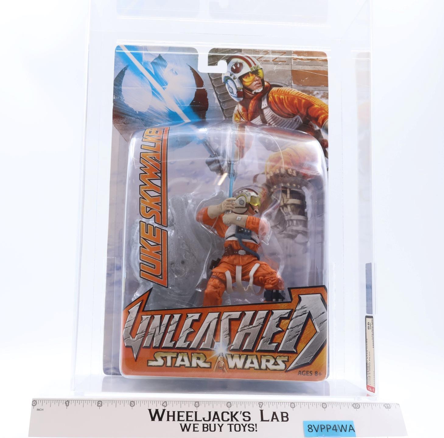 Luke Skywalker X-Wing Pilot AFA GRADED 85 Star Wars Unleashed Hasbro ...