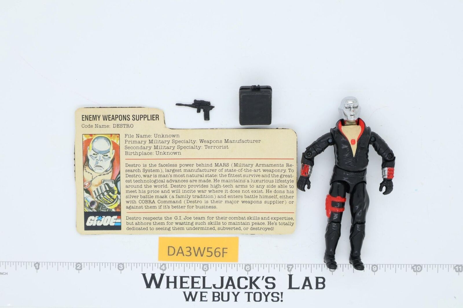 Destro V1 100% Complete G.I. Joe 1983 Hasbro Vintage Action Figure - Wheeljack's Lab