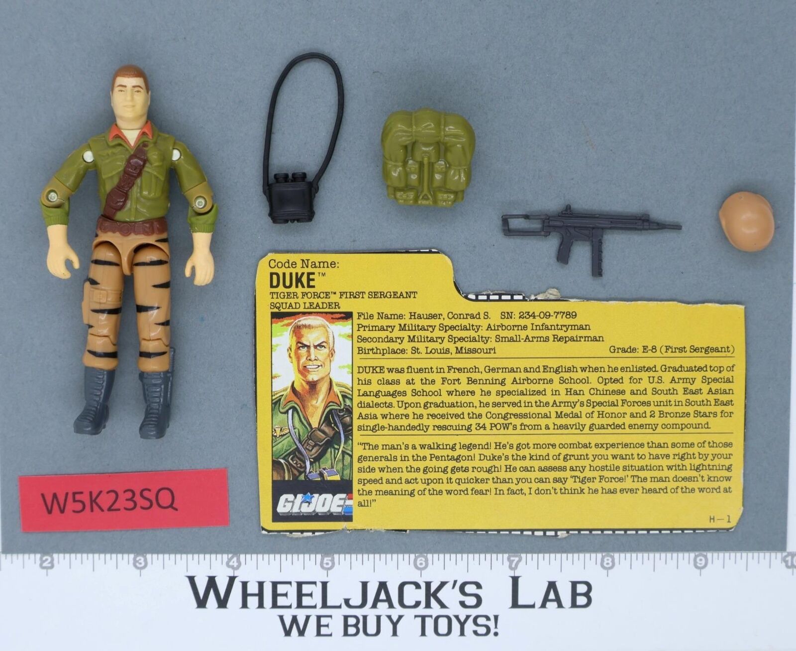 Duke Tiger Force V2 100% Complete G.I. Joe 1988 Hasbro Vintage Action ...