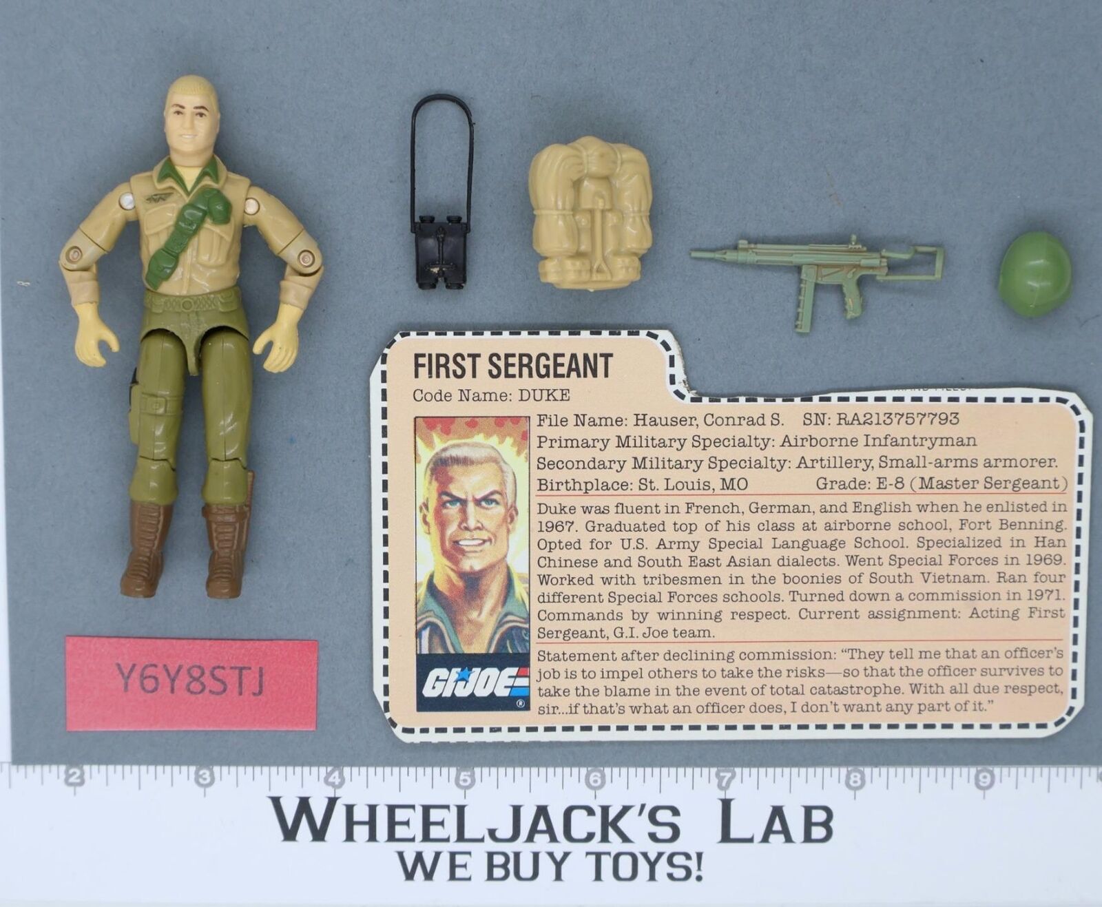 Duke V1 MAIL AWAY 100% Complete G.I. Joe 1983 Hasbro Vintage Action ...