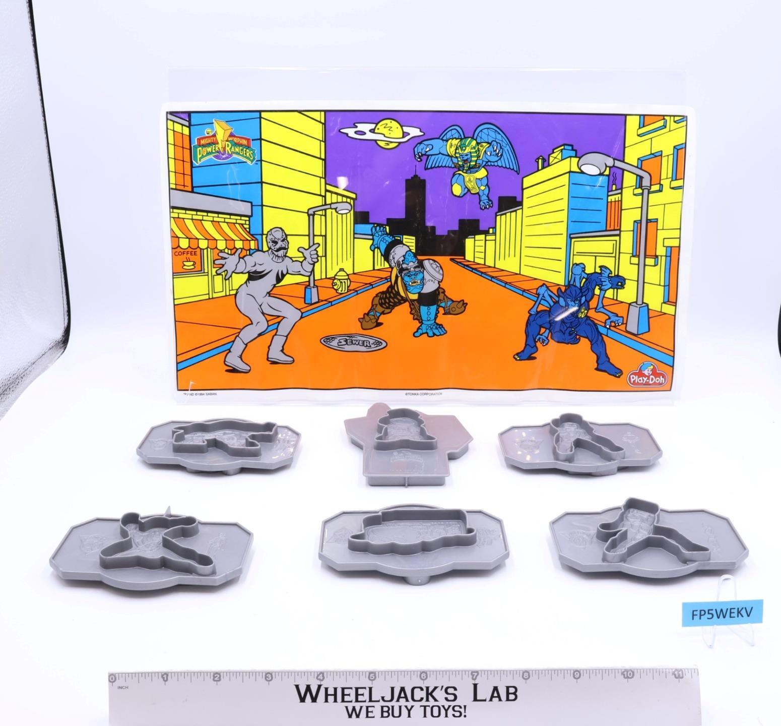 Play Doh Mat & 6 Cookie Cutter Molds Mighty Morphin Power Rangers 1994 ...