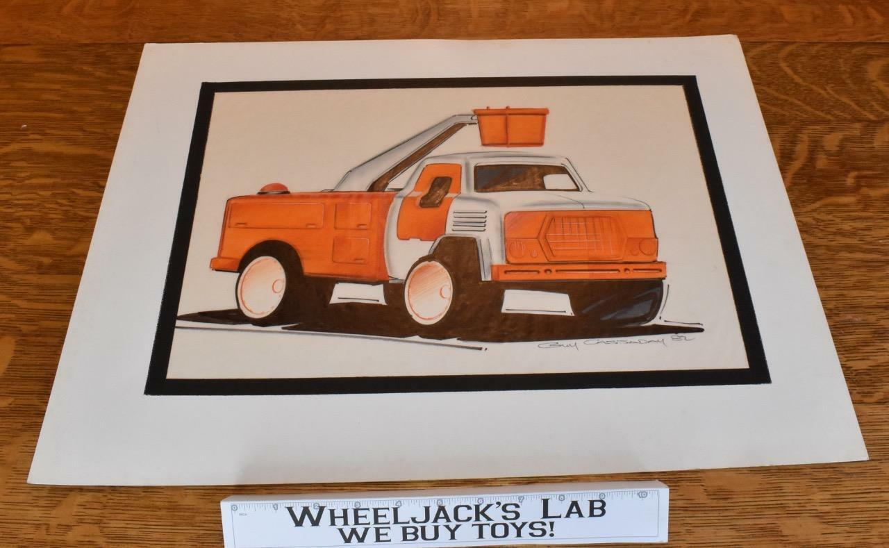 Lot of 5 Utility Truck Tonka INITIAL CONCEPT ART ILLUSTRATIONS SKETCHES ...