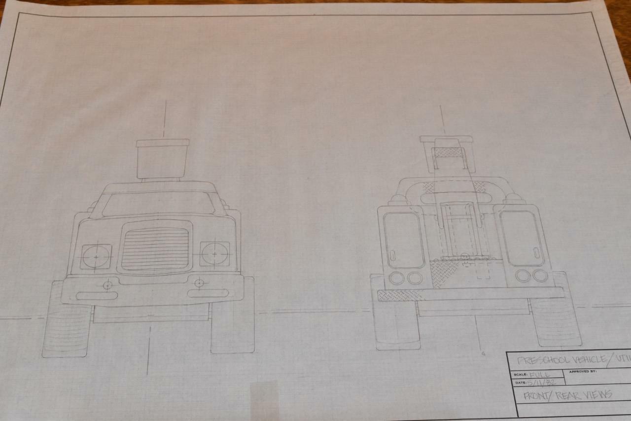 Lot of 5 Utility Truck Tonka INITIAL CONCEPT ART ILLUSTRATIONS SKETCHES ...