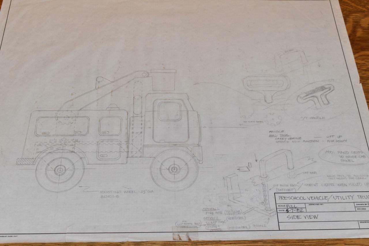 Lot of 5 Utility Truck Tonka INITIAL CONCEPT ART ILLUSTRATIONS SKETCHES ...