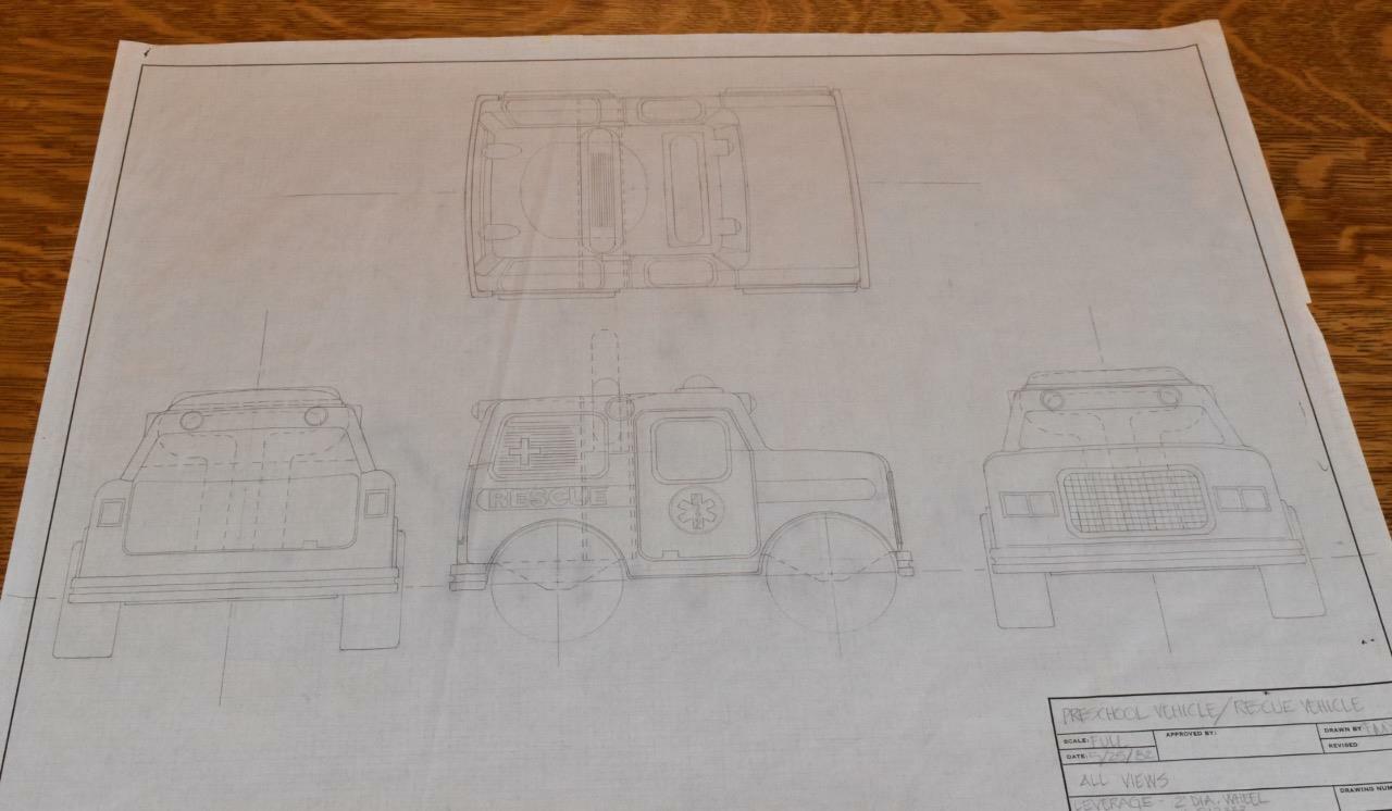 Lot of 5 Rescue Truck Preschool Tonka INITIAL CONCEPT ART ILLUSTRATIONS ...