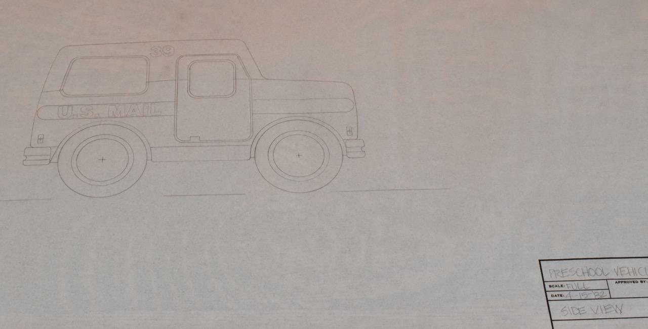 Lot of 3 US Mail Truck Tonka INITIAL CONCEPT ART ILLUSTRATIONS SKETCHES ...