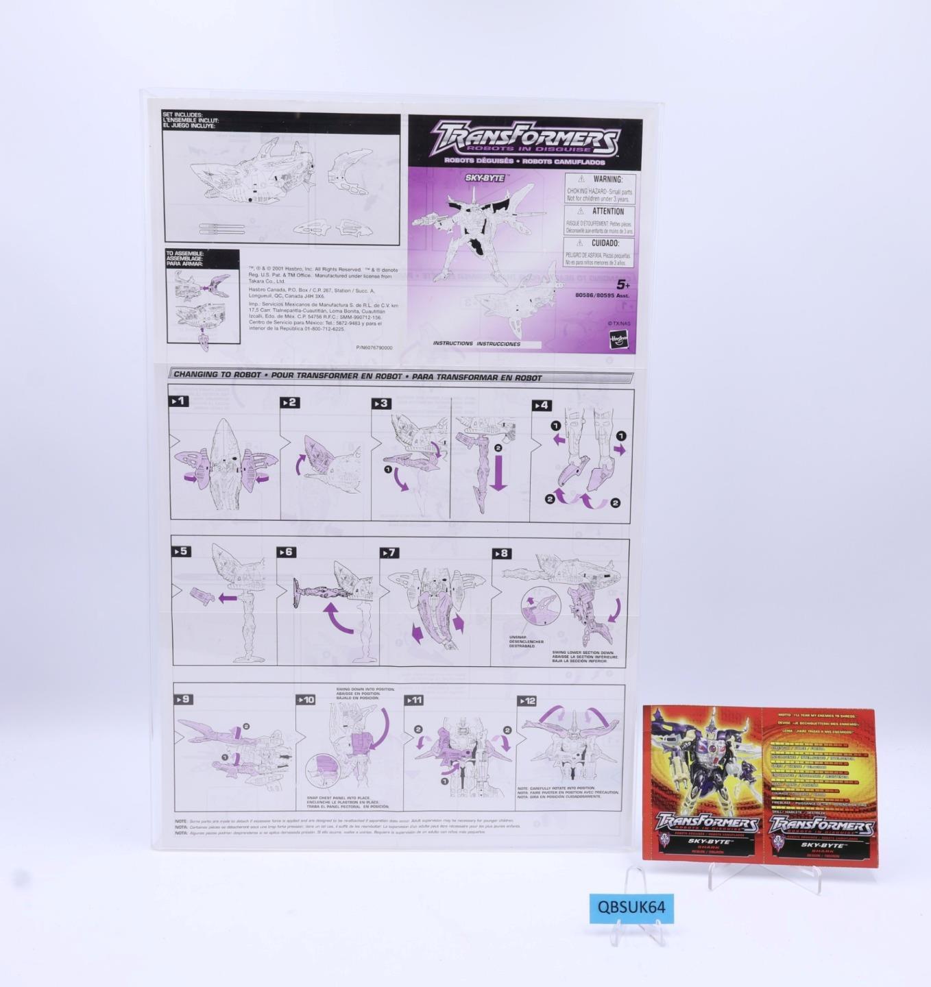 Sky-Byte 100% Complete Transformers Robots in Disguise 2001 Hasbro ...