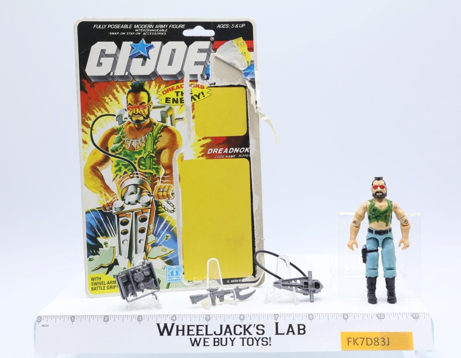 Ripper V1 100% Complete 36 Cardback 1985 G.I. Joe Hasbro Vintage Action ...