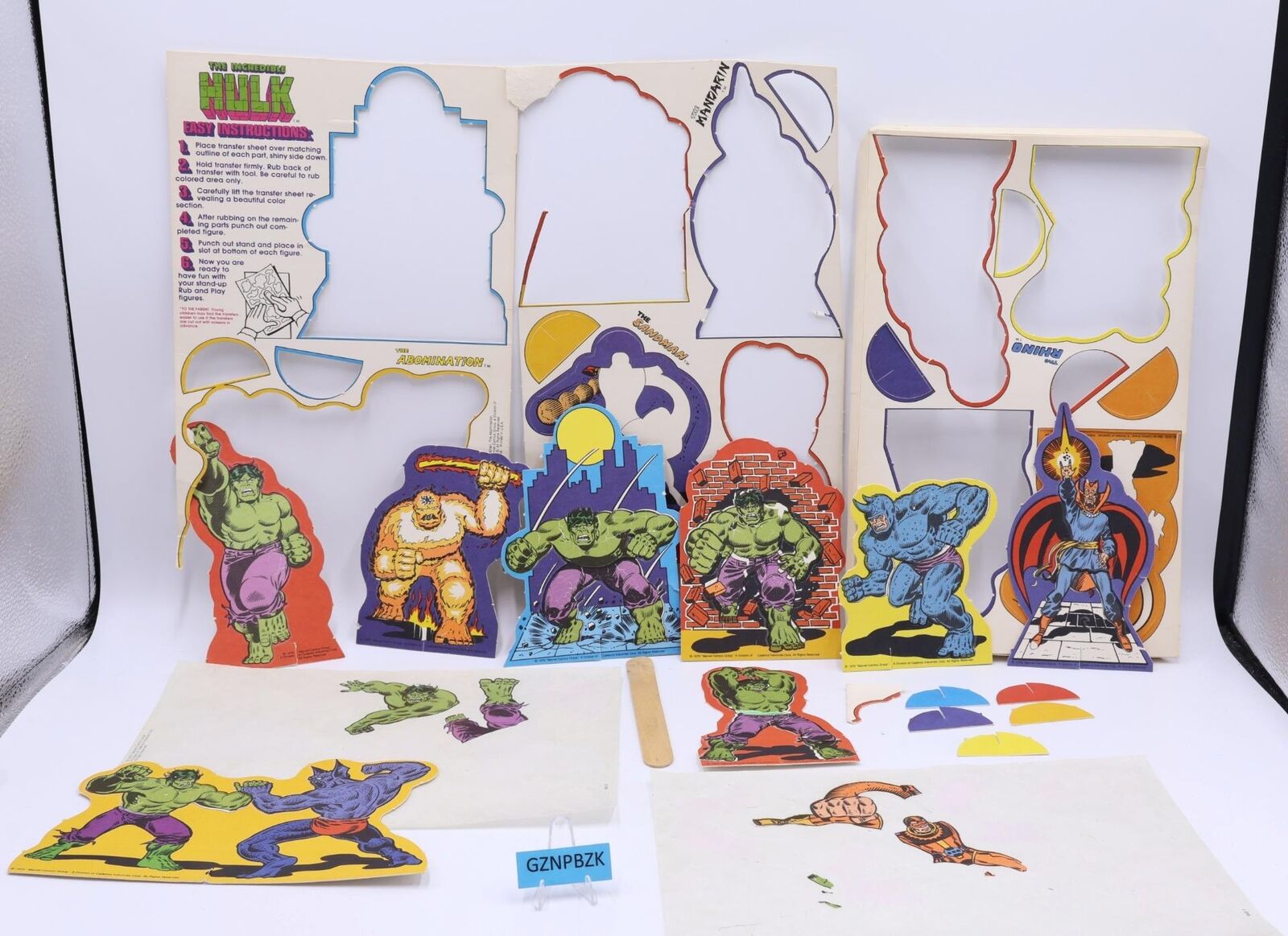 The Incredible Hulk Rub n' Play Magic Transfer Set Colorforms 1979 ...