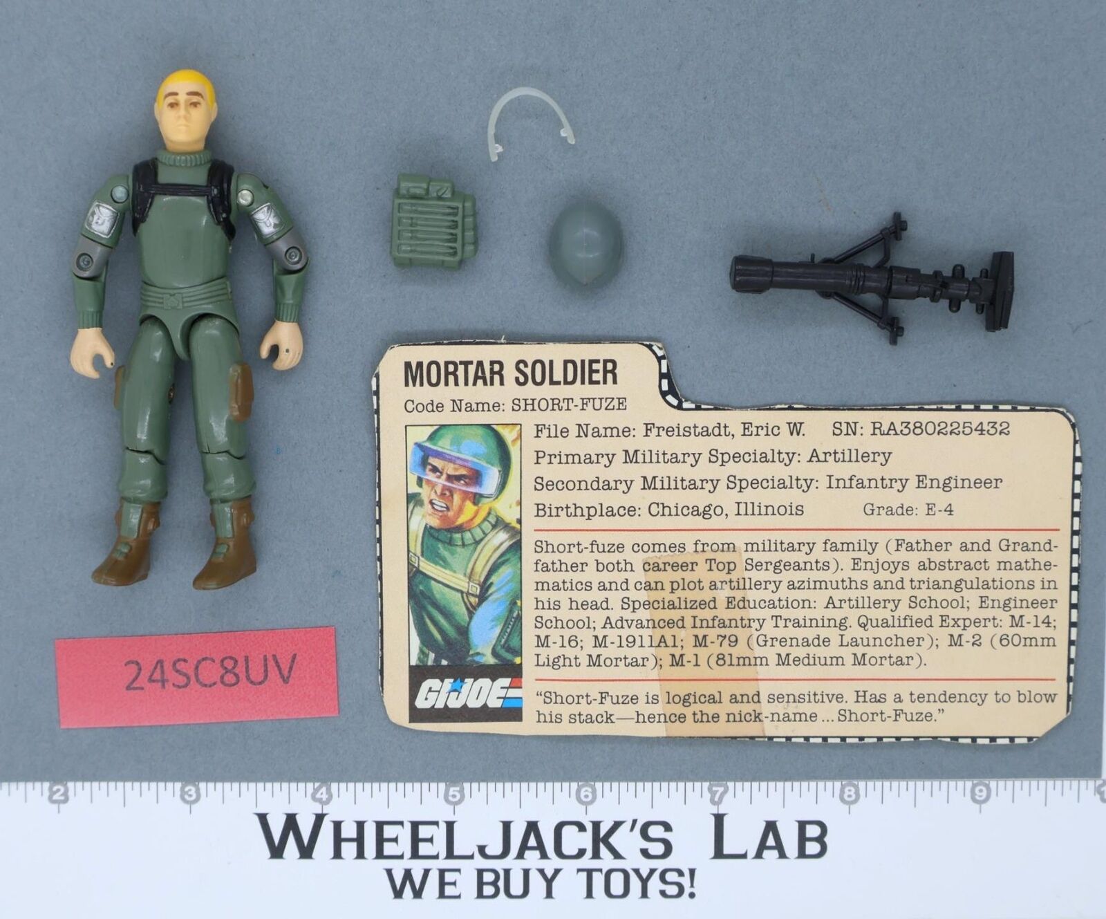 Short-Fuze V1.5 Swivel Arms 100% Complete G.I. Joe 1983 Hasbro Vintage ...