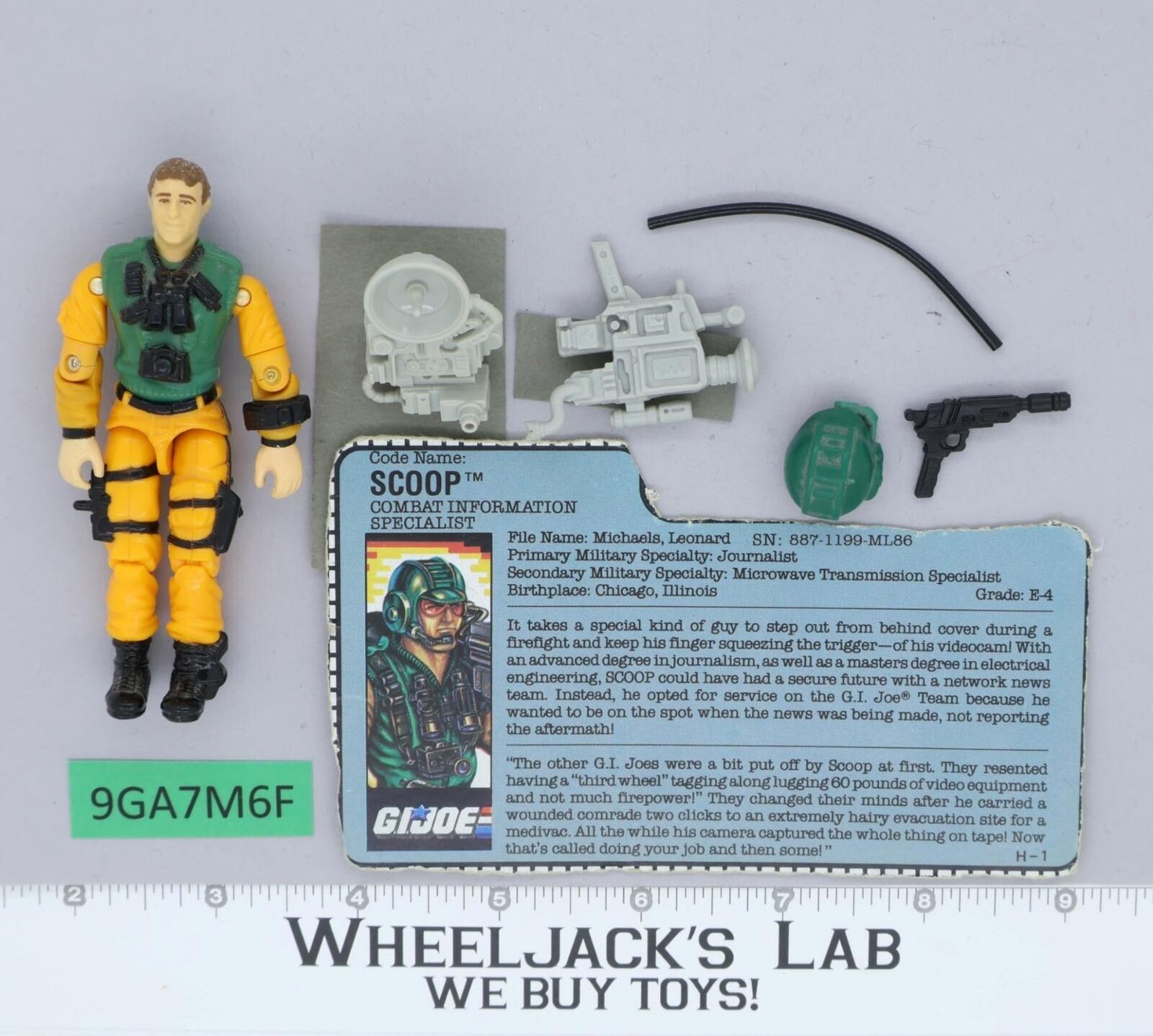 Scoop V1 100% Complete G.I. Joe 1989 Hasbro Vintage Action Figure ...