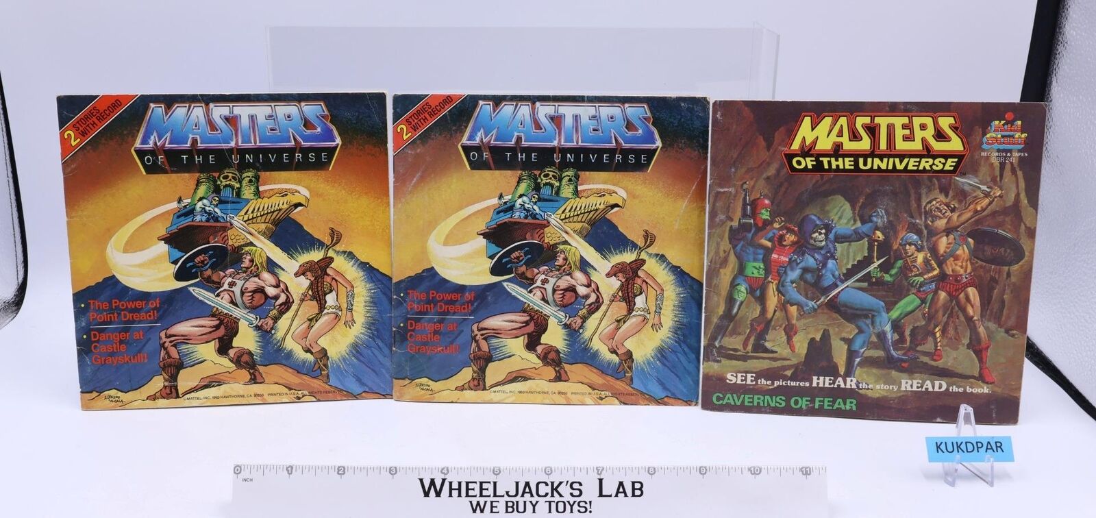 Lot of 3 He-Man Masters of the Universe MOTU Books W/ Records 1983 Kid ...