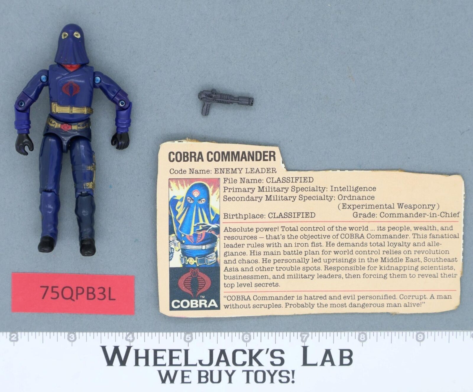 Cobra Commander V2 MAIL AWAY 100% Complete G.I. Joe 1984 Hasbro Vintage ...