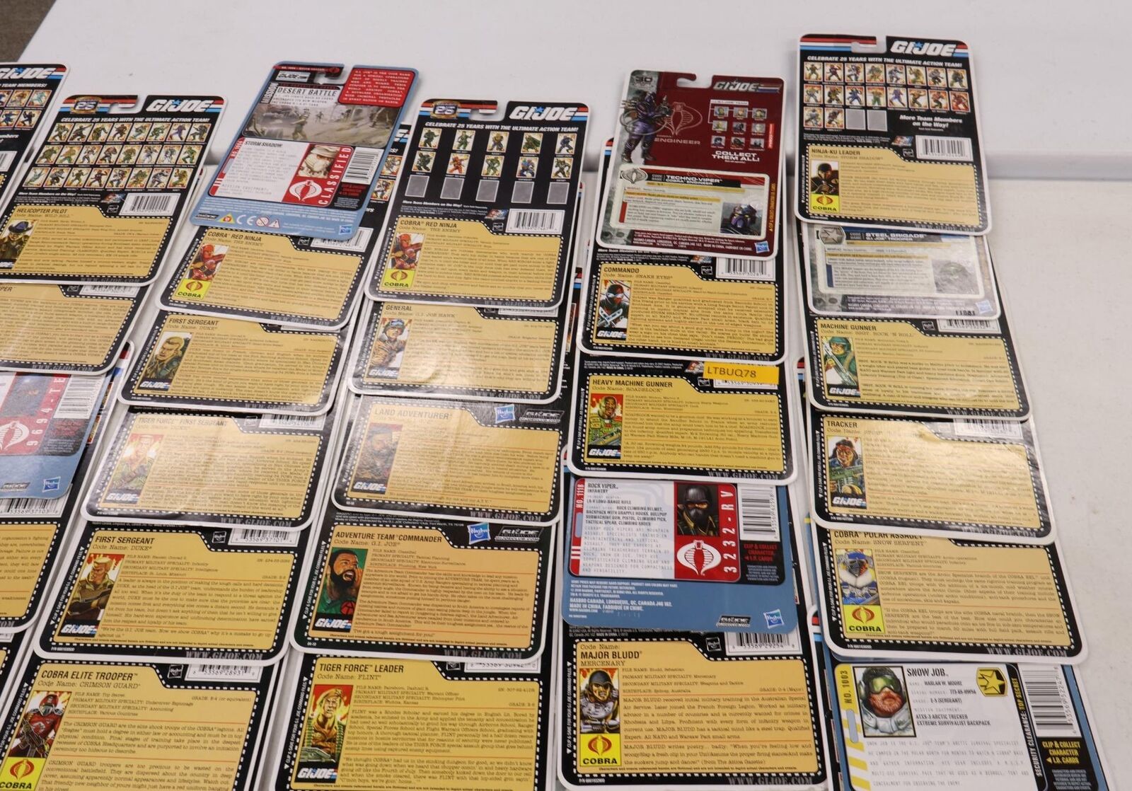 Lot of 41 Action Figure Cardbacks GI Joe 2000s-2010s Hasbro - Wheeljack ...