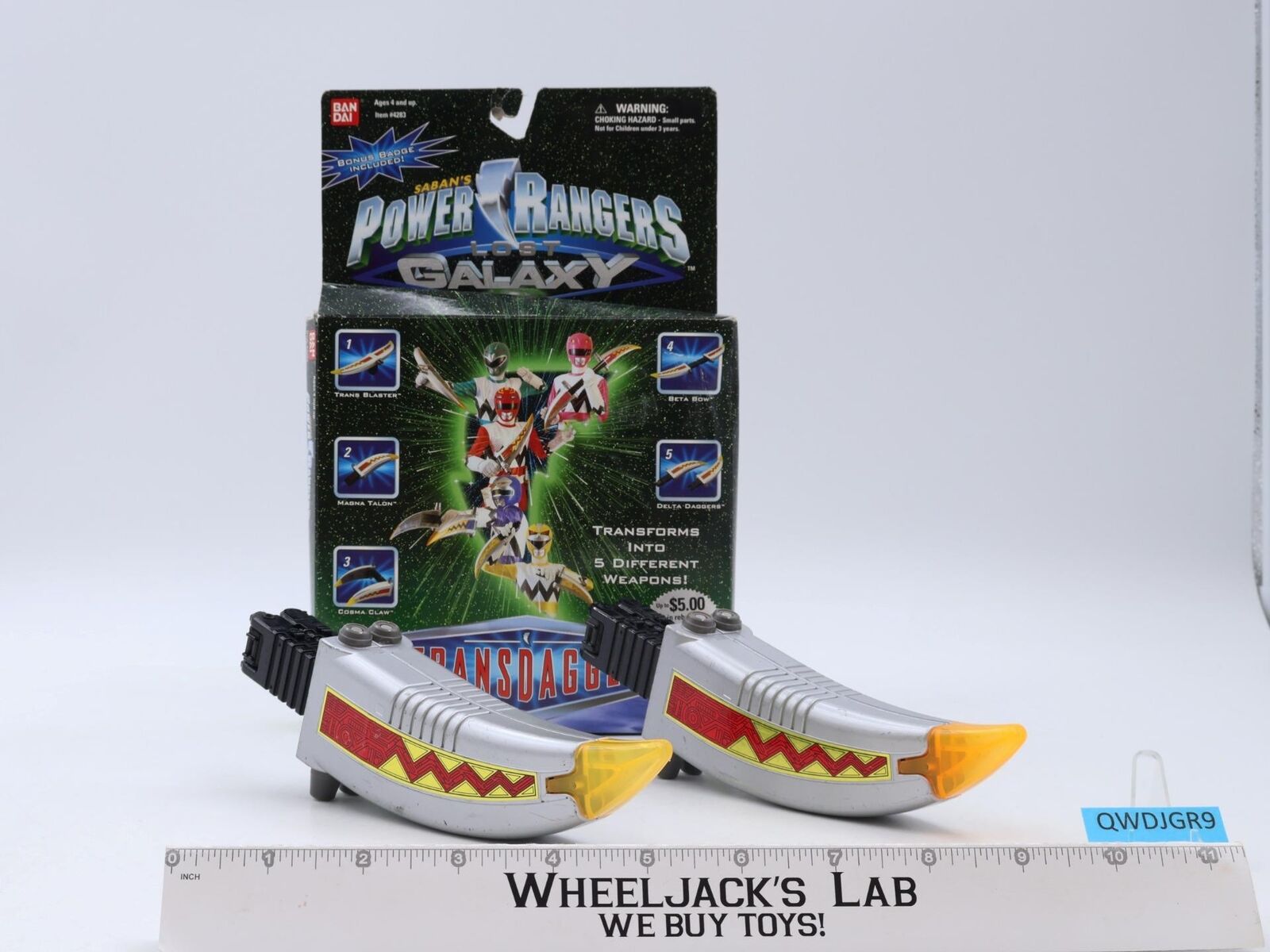 Transdagger 100% Complete Power Rangers Lost Galaxy 1998 Bandai Action ...