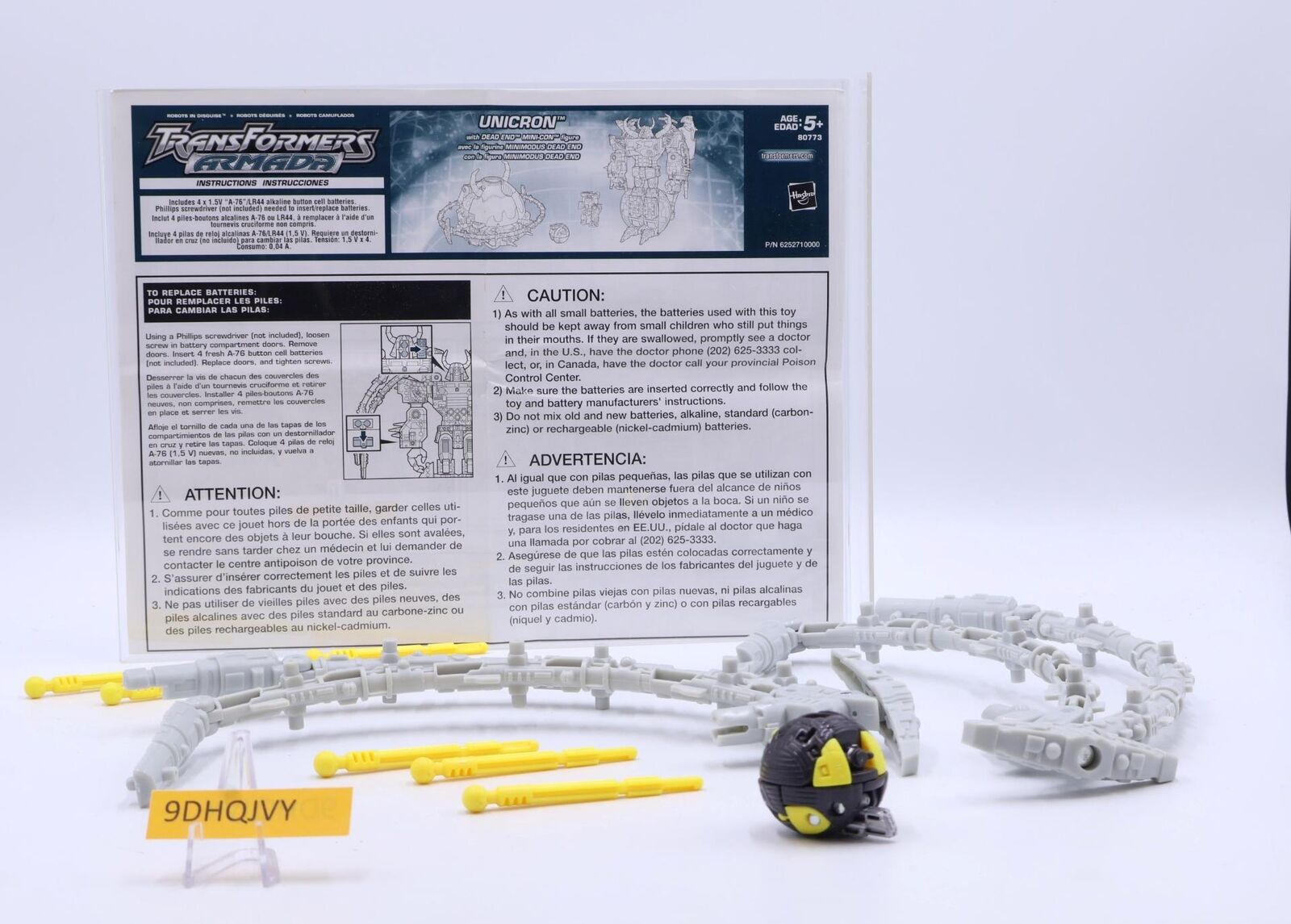 Unicron W/ Dead-End 100% Complete Transformers Armada Supreme Class ...