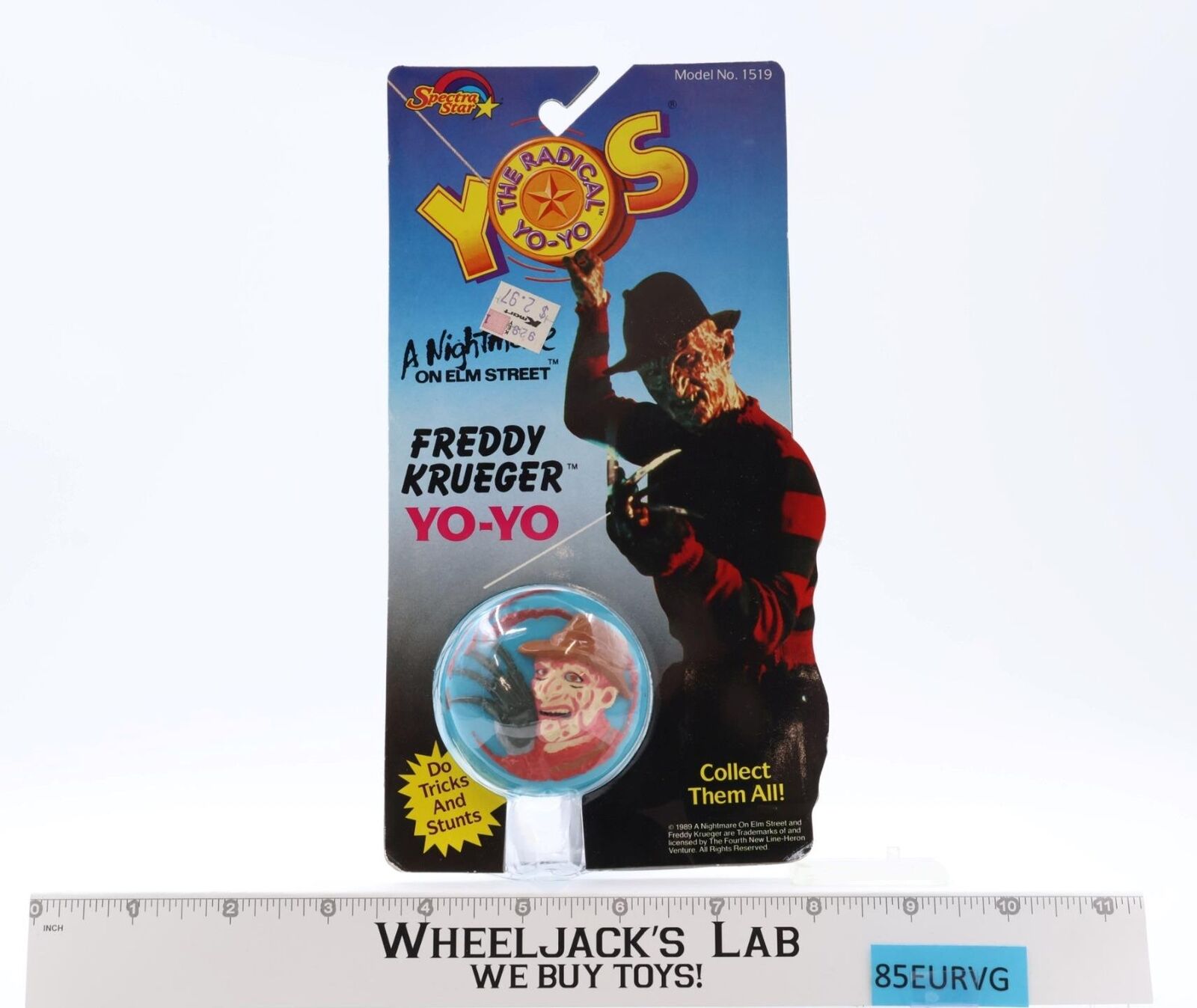 Freddy Krueger Yo-Yo A Nightmare On Elm Street 1989 Spectra Star NEW ...