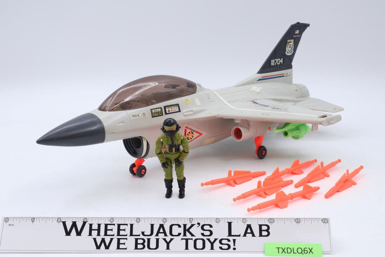 Phantom X-19 W/Ghostrider 100% Complete 1988 GI Joe Hasbro Vintage ...