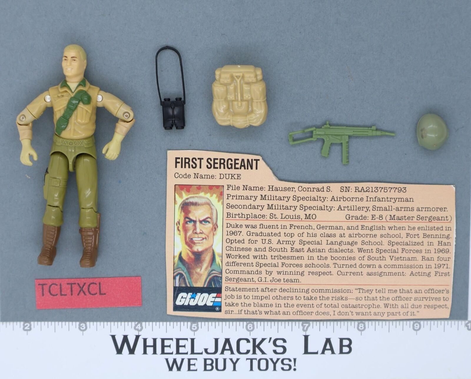 Duke V1 MAIL AWAY 100% Complete G.I. Joe 1983 Hasbro Vintage Action ...