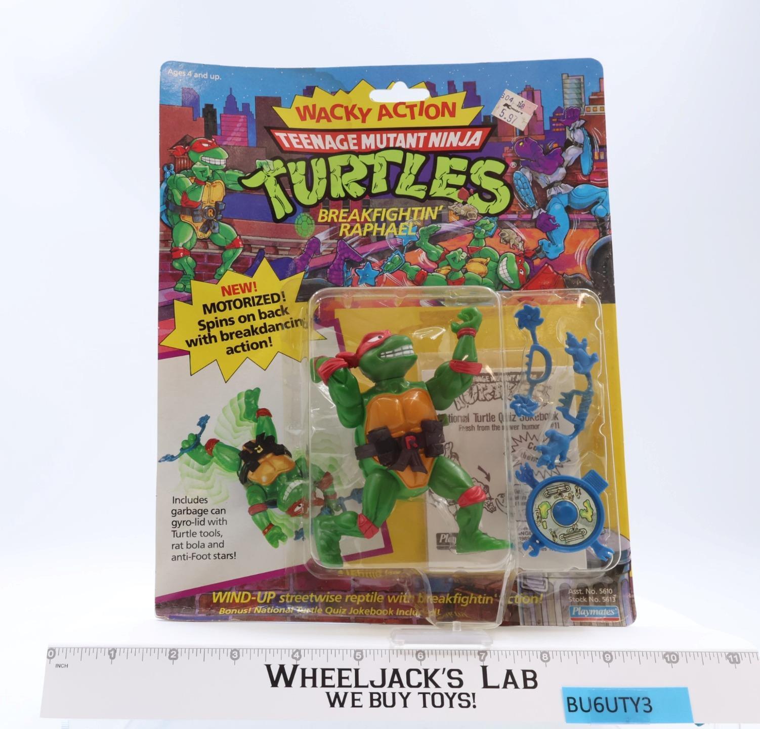 Breakfightin' Raphael Wacky Action TMNT 1990 Playmates NEW MOSC SEALED ...