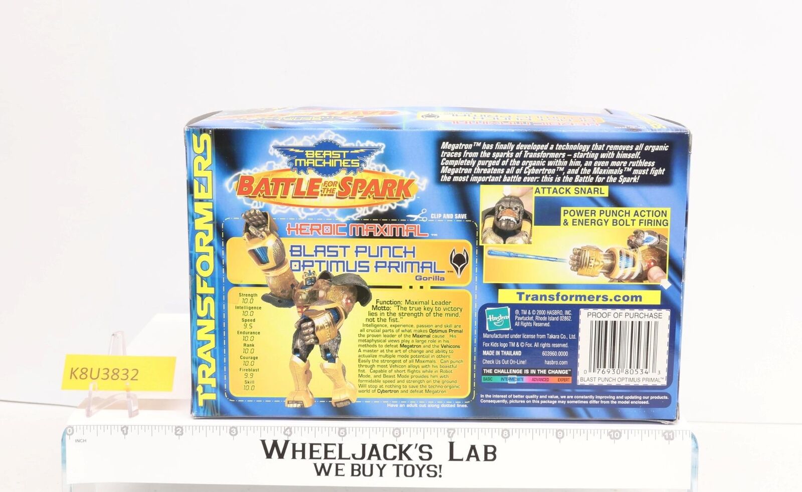 Blast Punch Optimus Primal 100% Complete Transformers Beast Machines ...