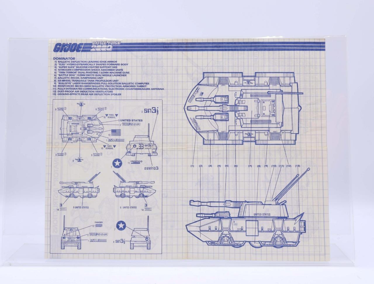 Dominator 1987 ORIGINAL Instructions / Blueprints G.I. Joe Hasbro ...