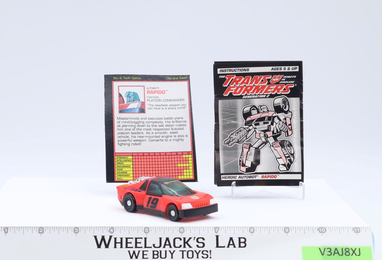 G2 Rapido 100% Complete 1992 Vintage Hasbro Transformers - Wheeljack's Lab