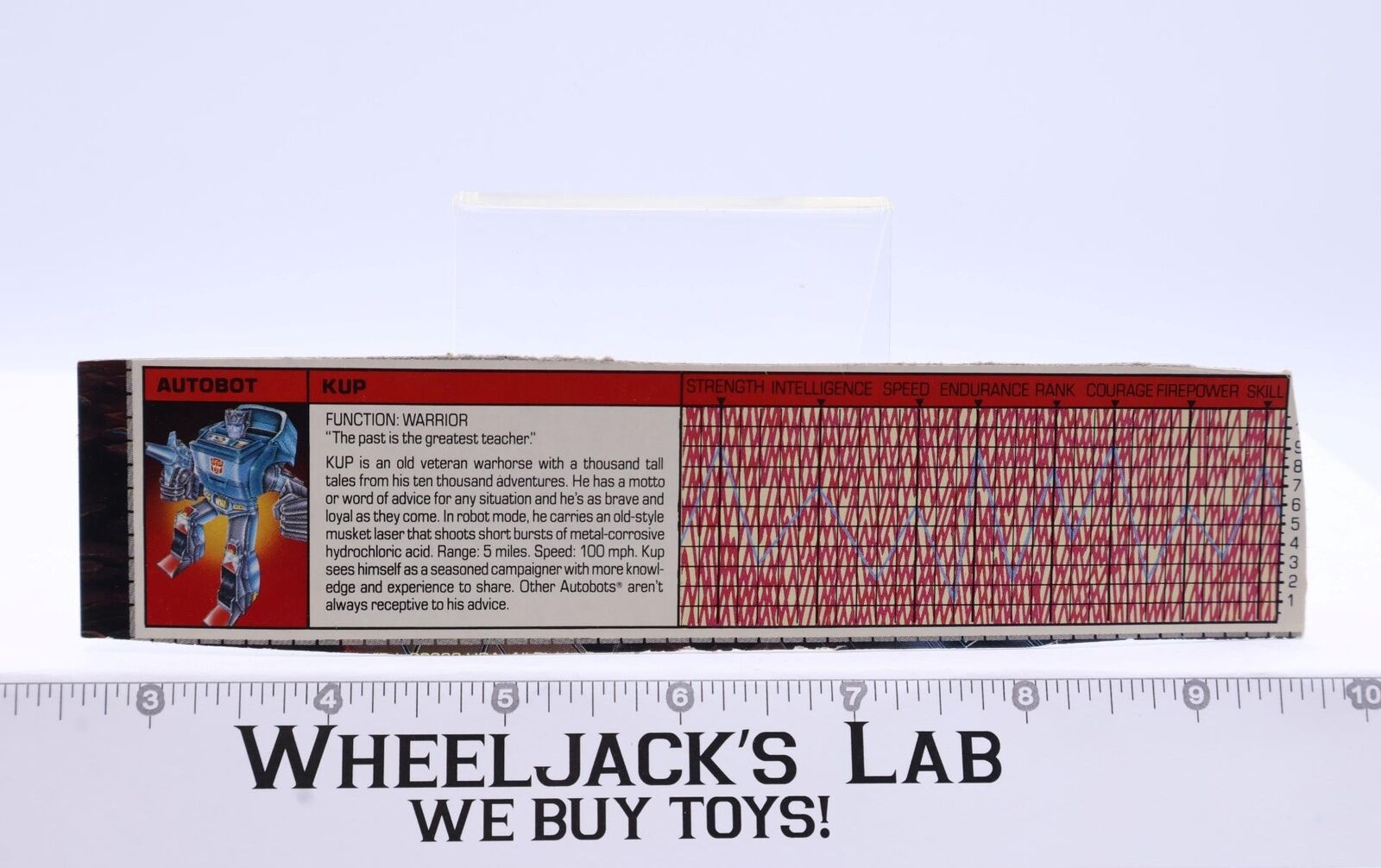 Kup Action Figure Tech Spec 1986 Vintage Hasbro G1 Transformers ...