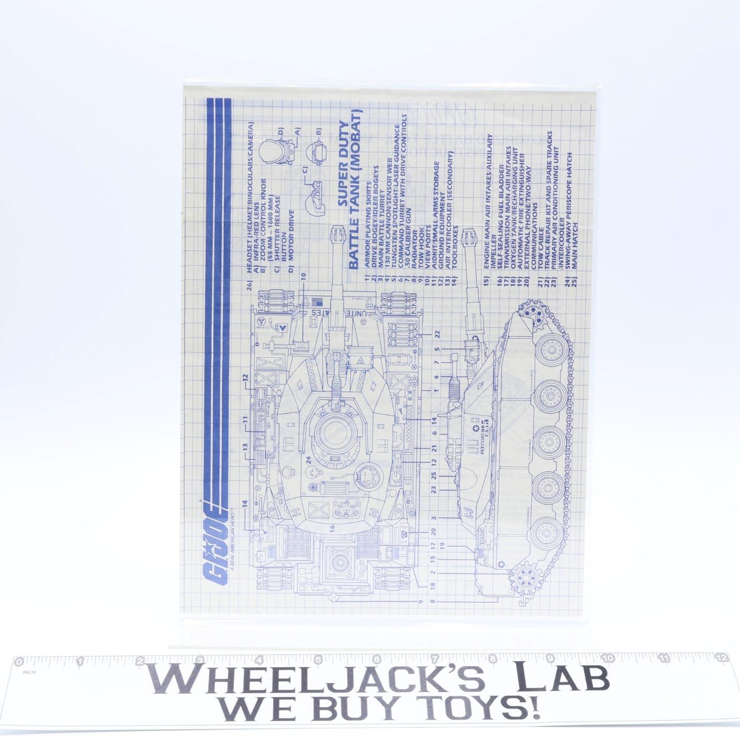 Motorized Battle Tank "Mobat" 1982 ORIGINAL Instructions / Blueprints G ...