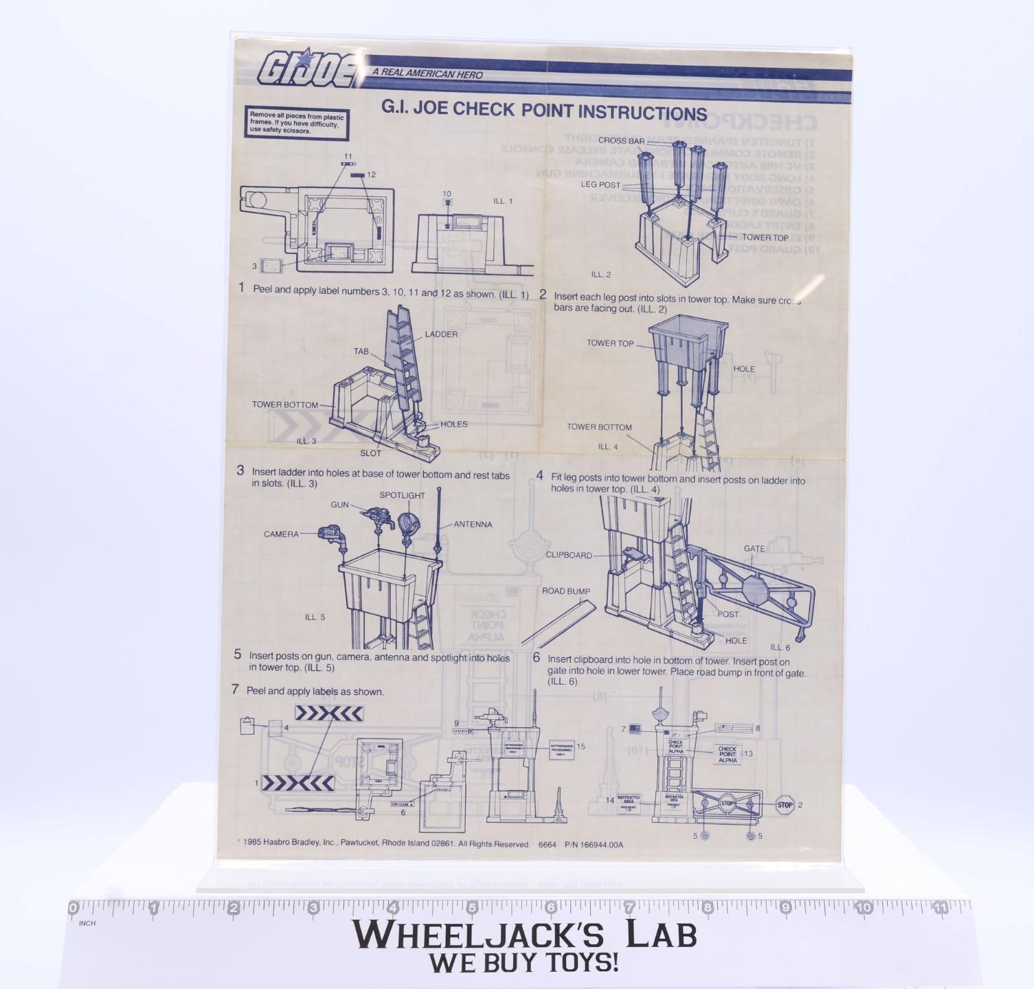 Checkpoint 1985 ORIGINAL Instructions Blueprints G.I. Joe Hasbro Action ...